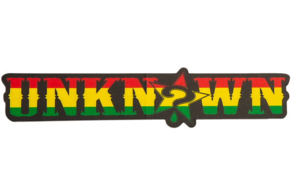 SWING ARM RASTA UNKNOWN STICKER – UNKNOWN Industries